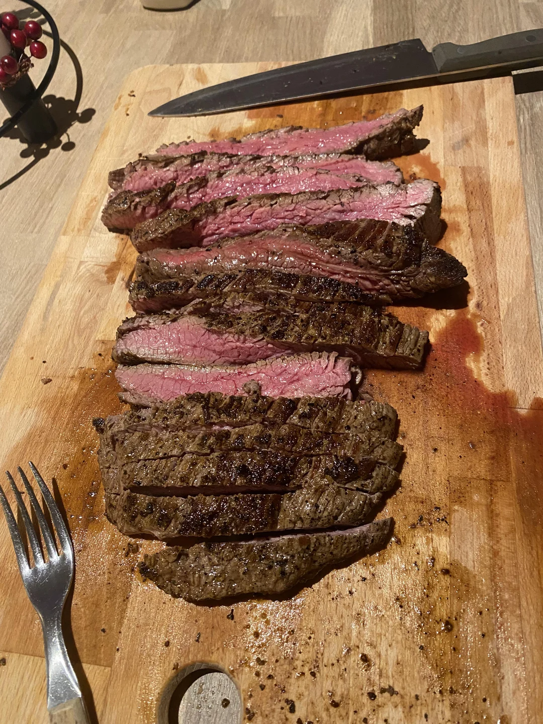 Irish flank steak cooked on iron | Scrolller