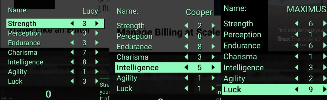 My opinion of character stats for the TV show | Scrolller