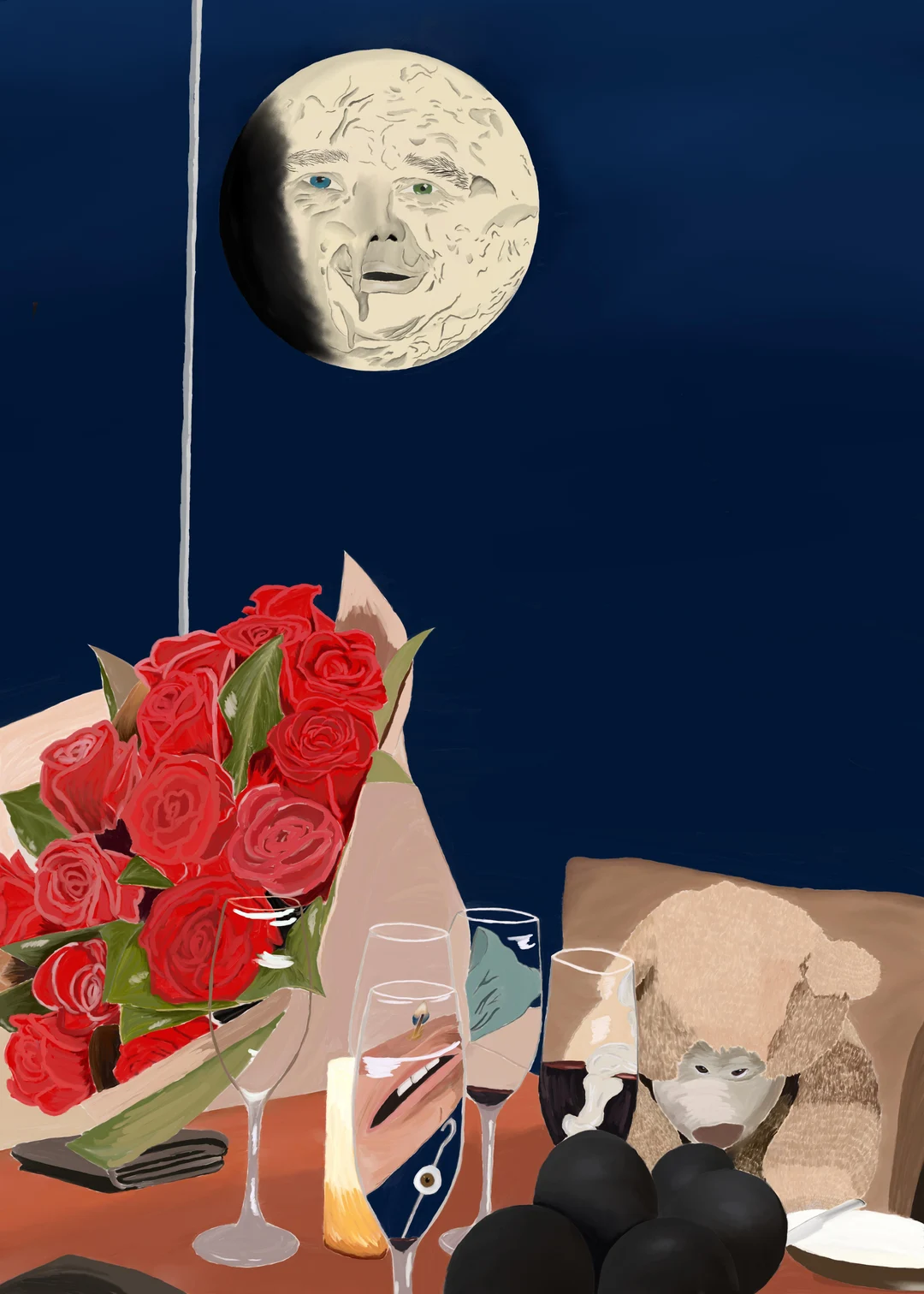 The Tragedy of Othellu and the Black balloons by, Jodie Johnson, Mixed media, 2022 | Scrolller