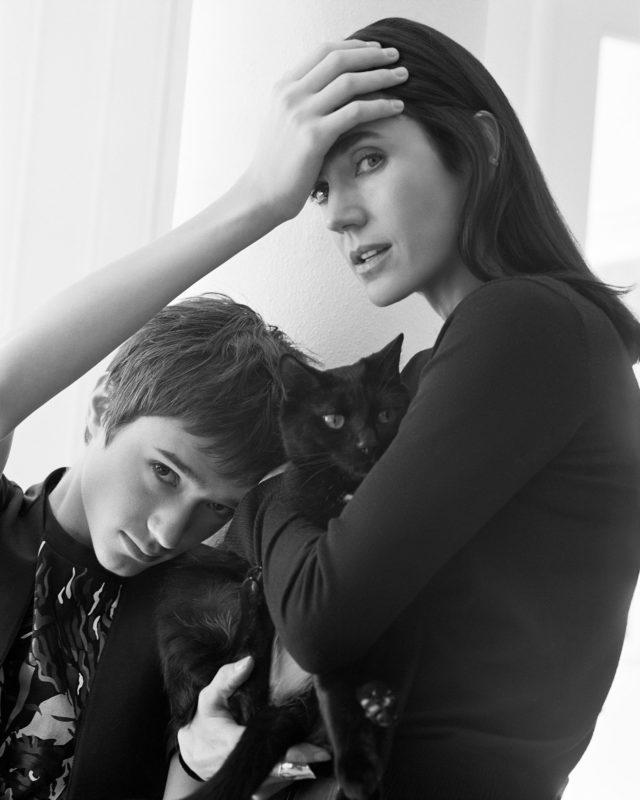 Jennifer Connelly and her son Stellan photographed by Bruce Weber for Mastermind magazine ...