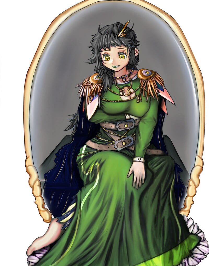 The Mirror Lady, Romelus3d,digital krita, 2025 | Scrolller