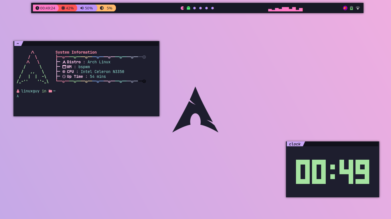 [BSPWM] in love with catppuccin ? visualizer on polybar ? [ workflow ] | Scrolller