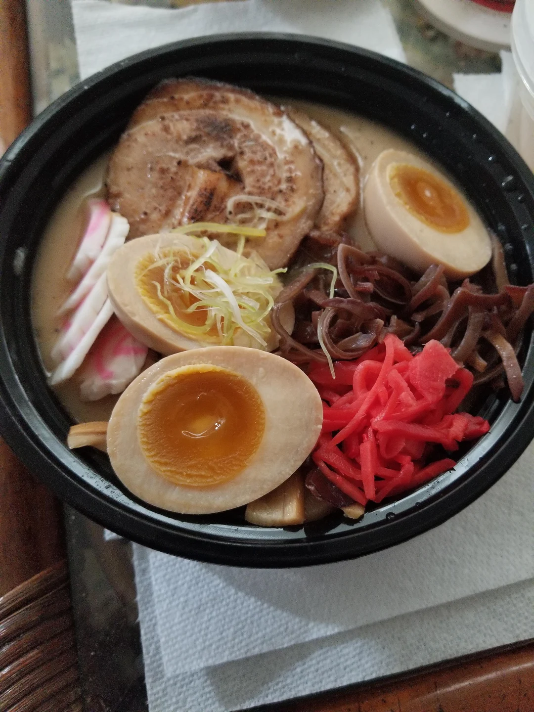 Tonkotsu Miso w/black garlic oil takeaway. Sakuratani in Bristol, RI. | Scrolller