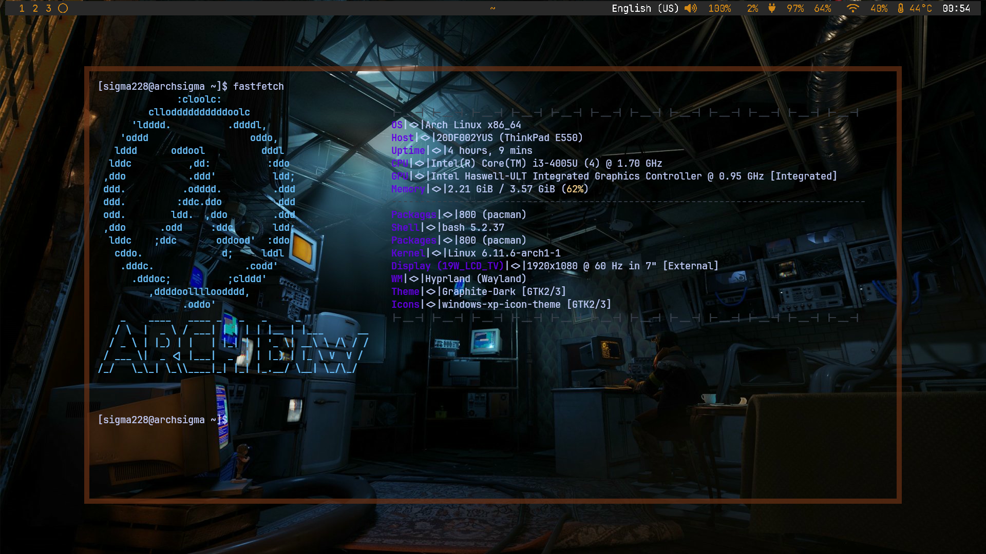 [Hyprland] first time on arch | Scrolller