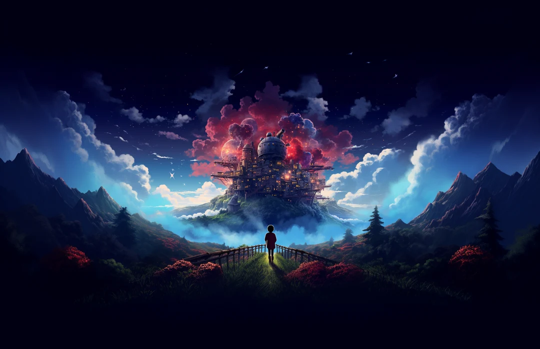 Looking into the Universe (3024×1964) (Made using Mid-Journey AI) | Scrolller