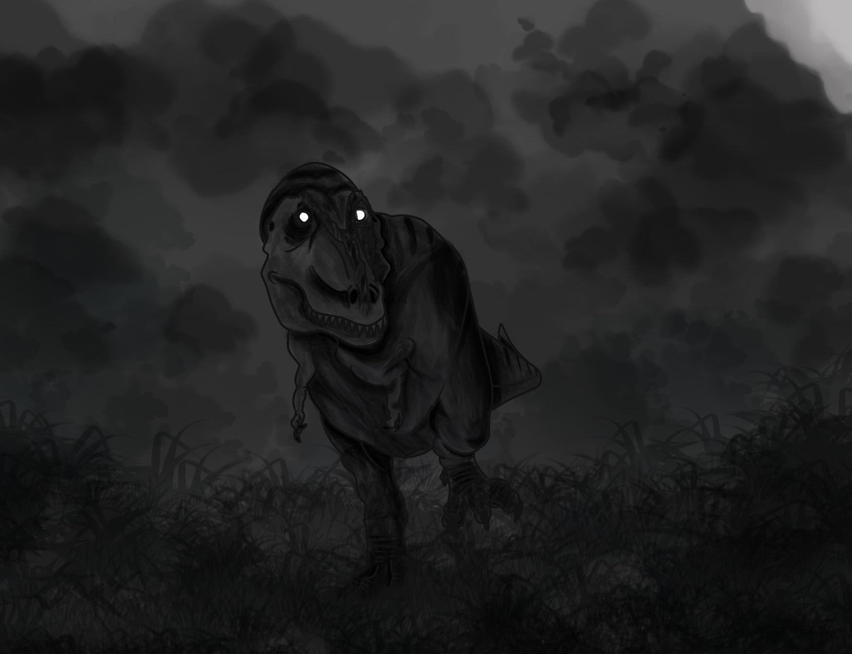 Midnight stroll of a tarbosaurus (oc) | Scrolller