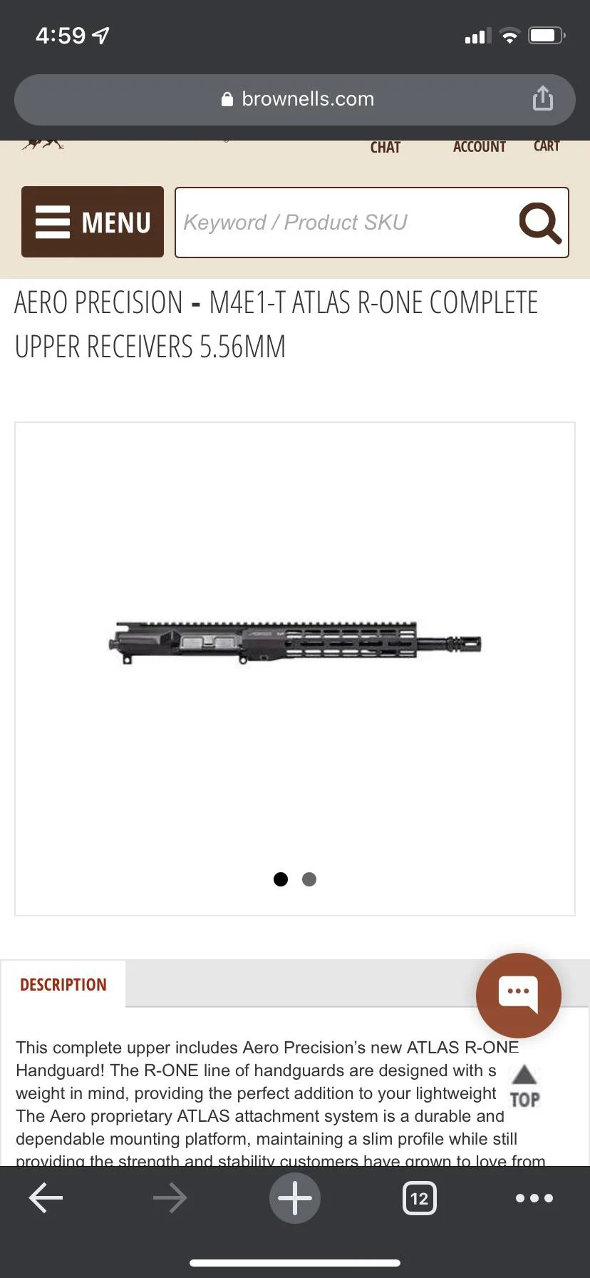 Looking into getting a 11.5in upper for my pistol build. This complete Aero upper is literally ...