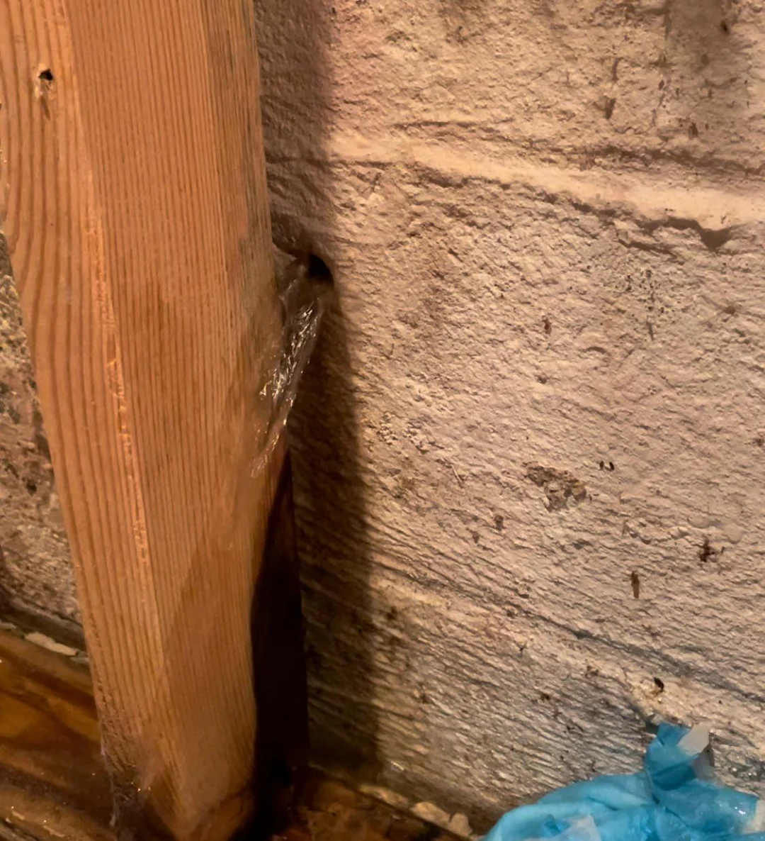 Affixing a pipe to a hole in concrete | Scrolller