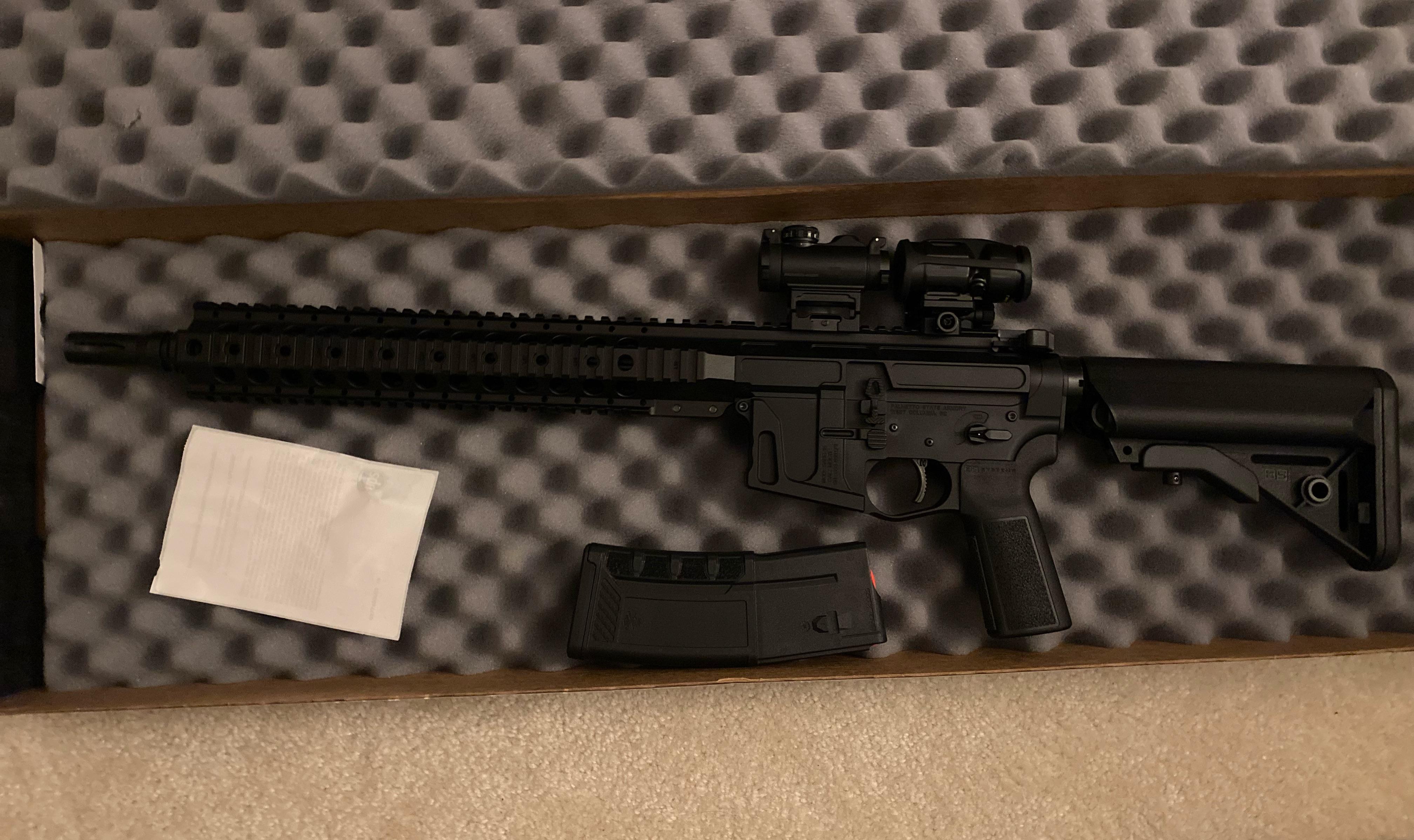 Just picked up my PSA Billet Sabre. Pinned/Welded Barrel. Impressed so ...