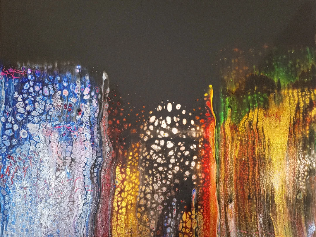 Cordyceps, me, acrylic pour, 2023 | Scrolller