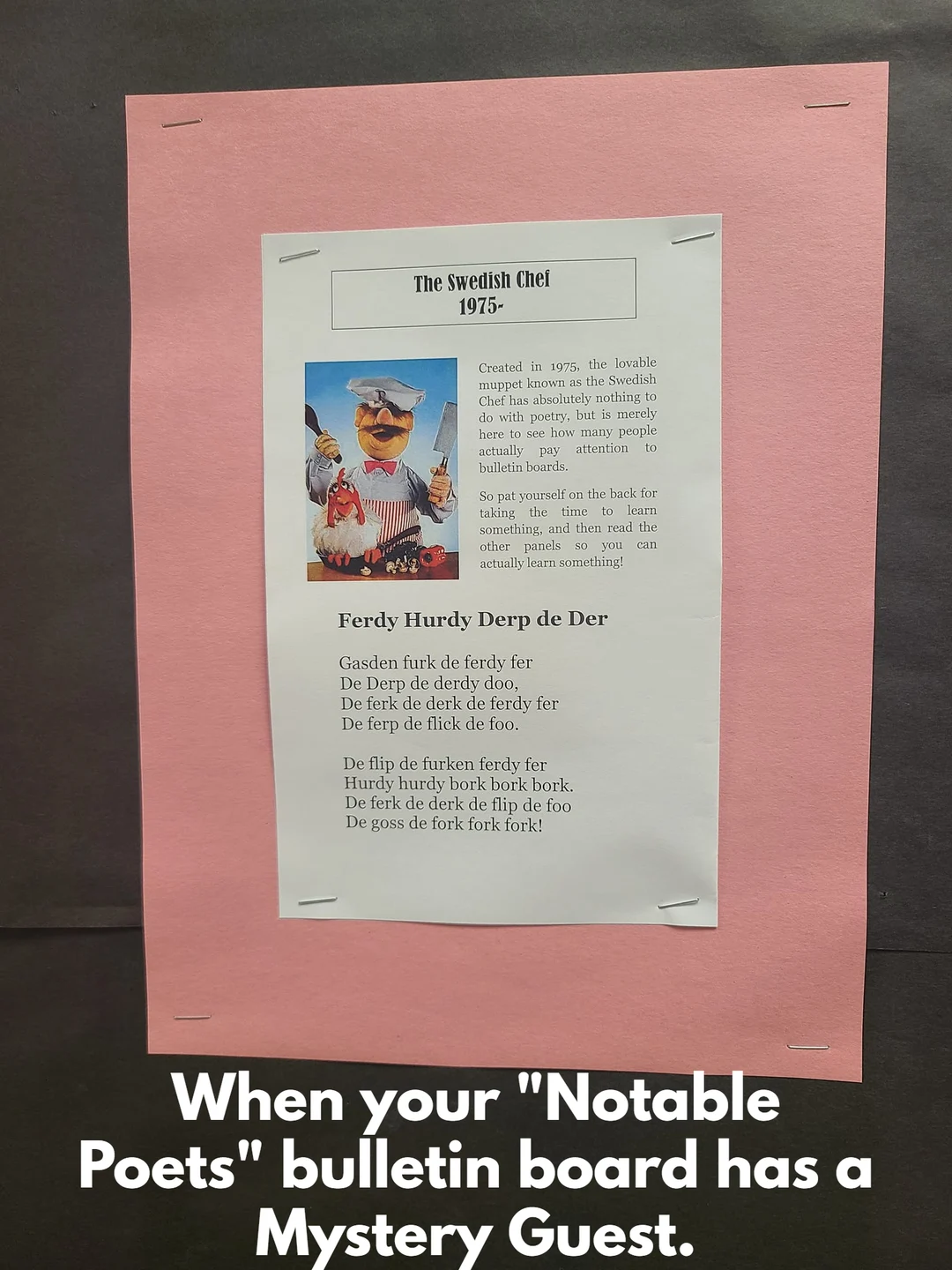 Notable Poets School Bulletin Board for National Poetry Month in April ...