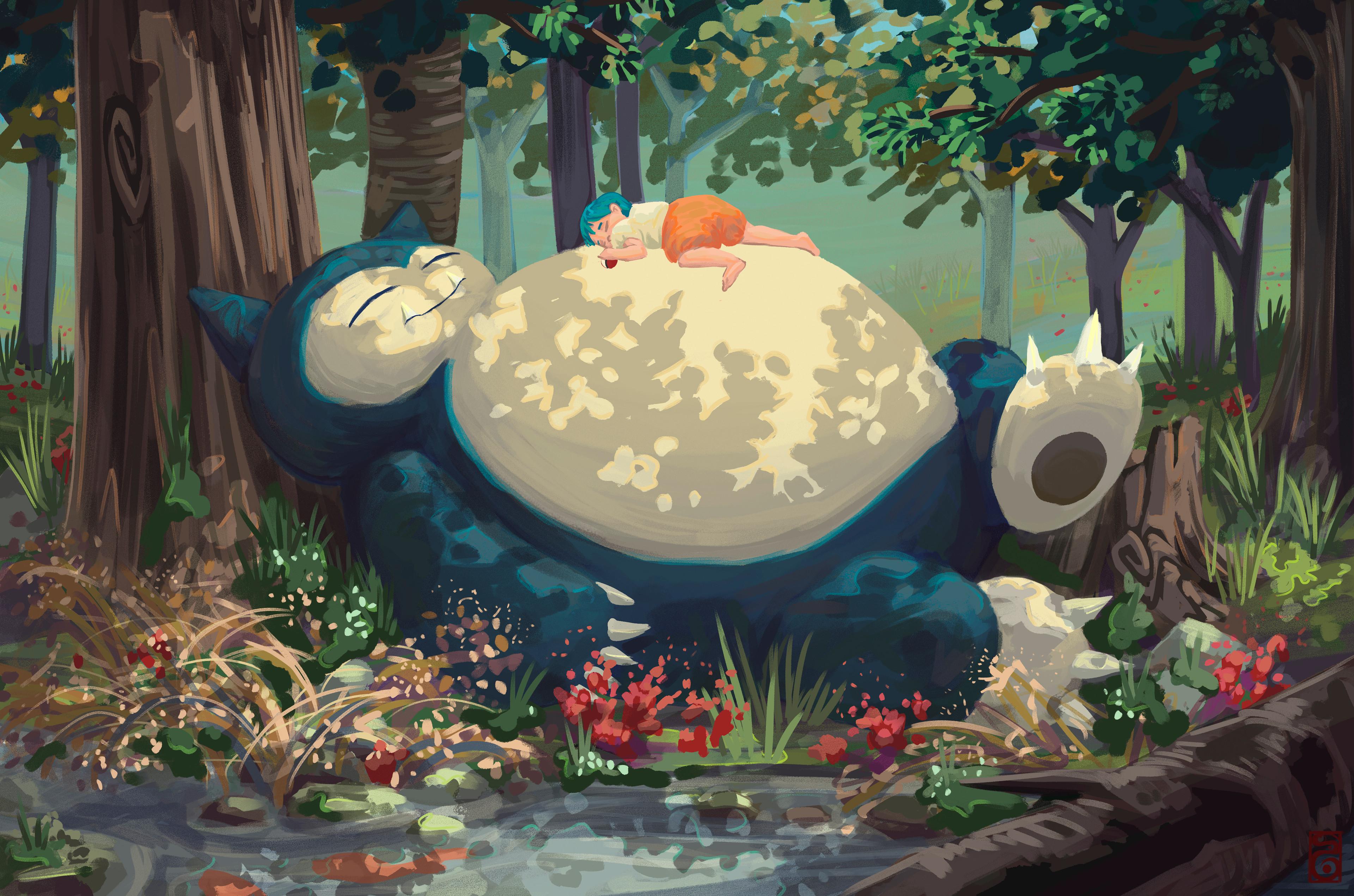 Snorlax by artist Sara Garet | Scrolller