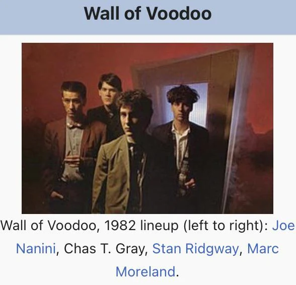 The Los Angeles based New Wave/ Dark Wave/ Alternative rock/ and psychobilly band, Wall of ...