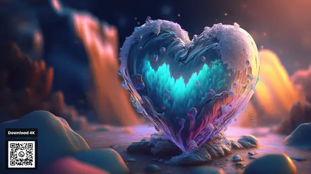 Frozen Heart, AI Generated Desktop Wallpaper [1920×1080] | Scrolller
