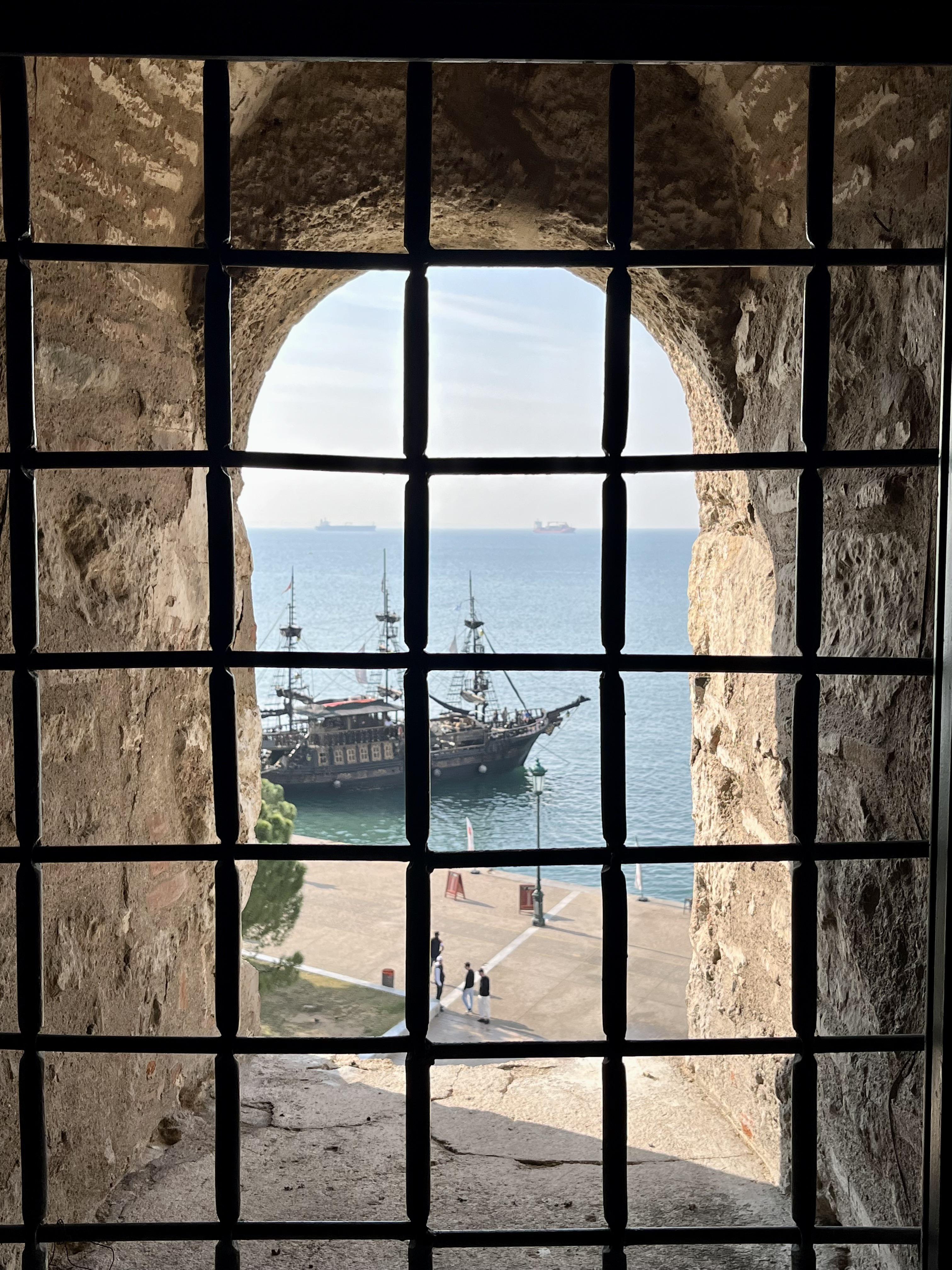 Bay of Thessaloniki from an old prison tower | Scrolller
