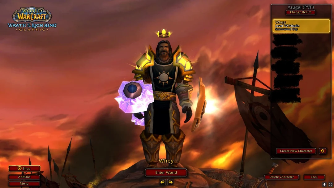 Excited to see the new Pre-Patch WotlK, to only find I now have a Horde Human Paladin | Scrolller