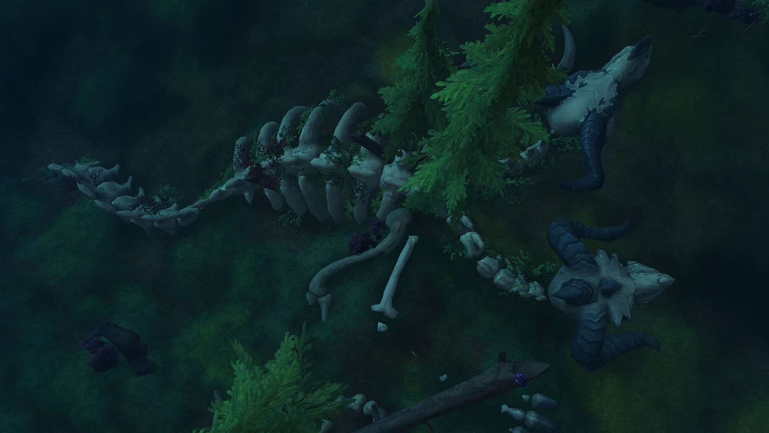 I just realized this giant dragon skeleton has 2 Heads. Any lore about this guy I missed ...