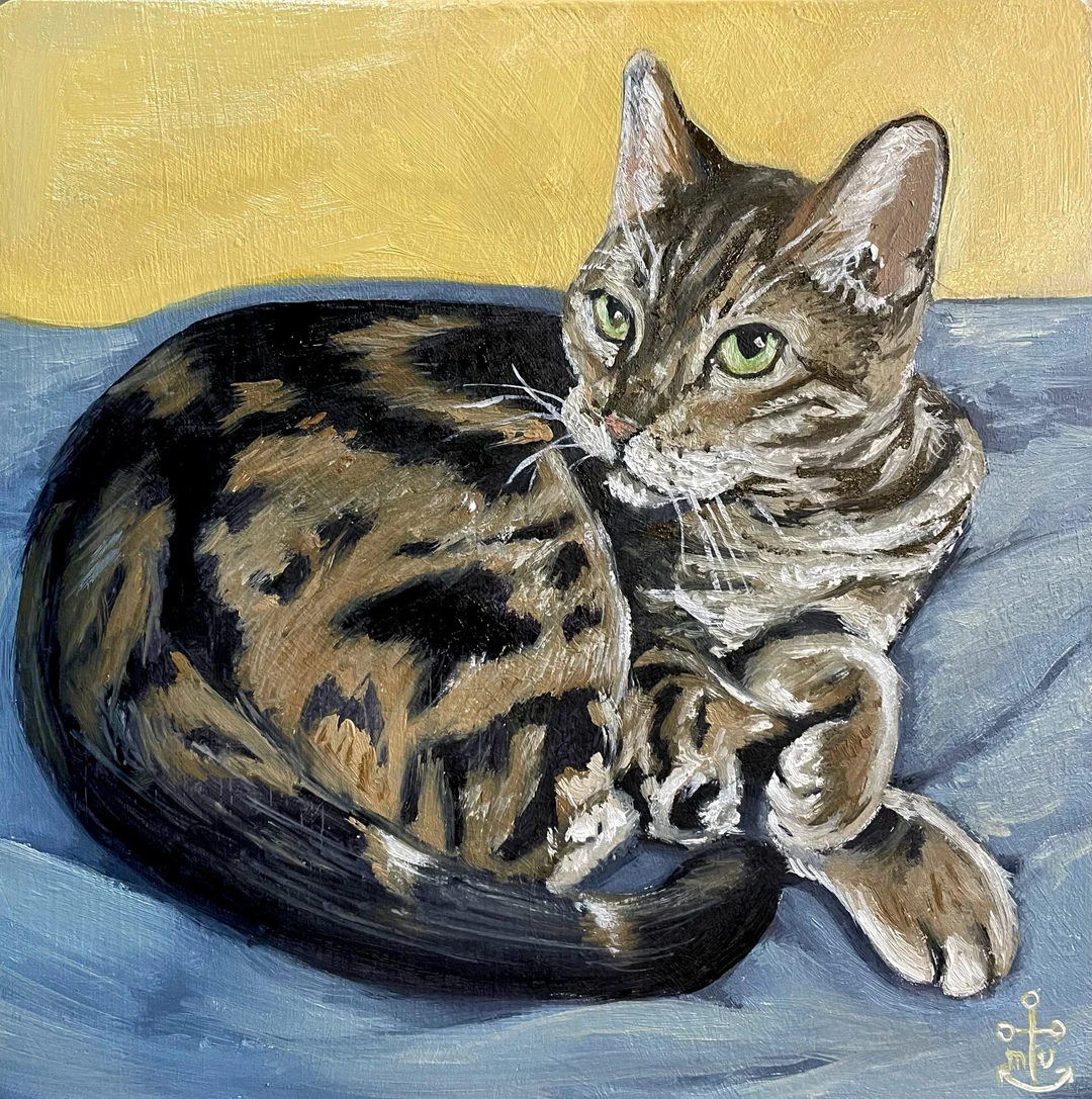 Kitty, Me, Oils, 2023 | Scrolller