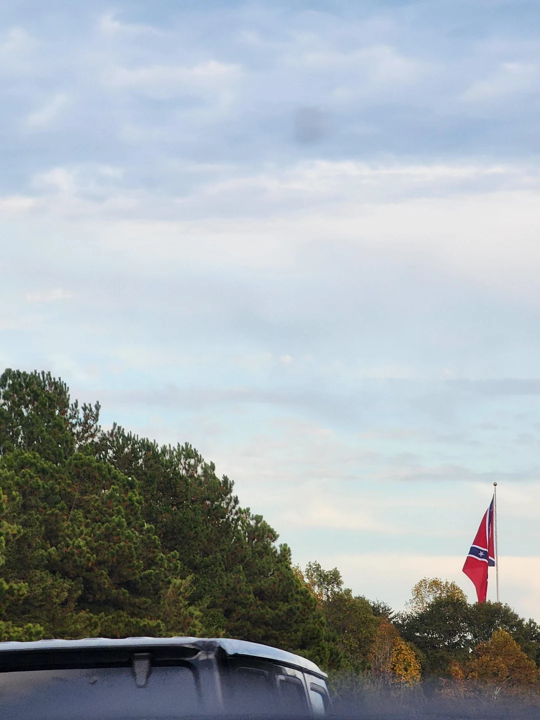 Huge confederate flag on the side of interstate 85 in Spartanburg South Carolina. | Scrolller