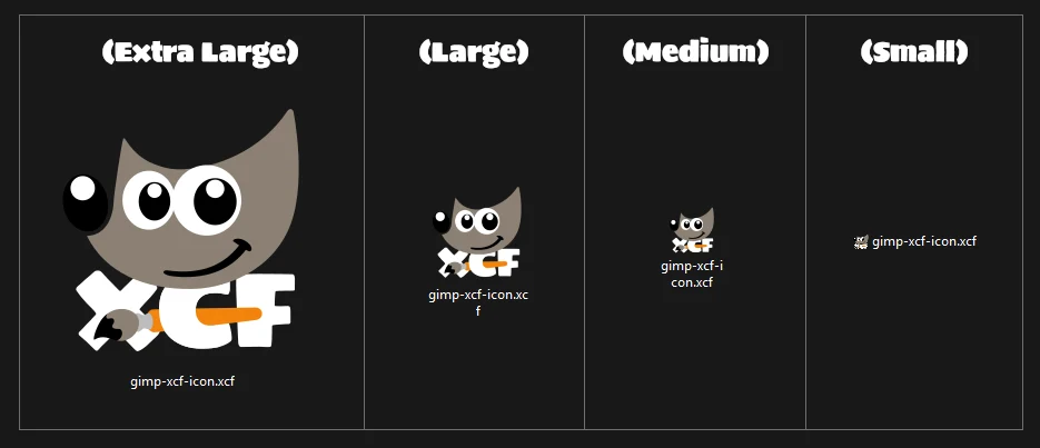 I made the *.xcf file's icon from GIMP's logo | Scrolller