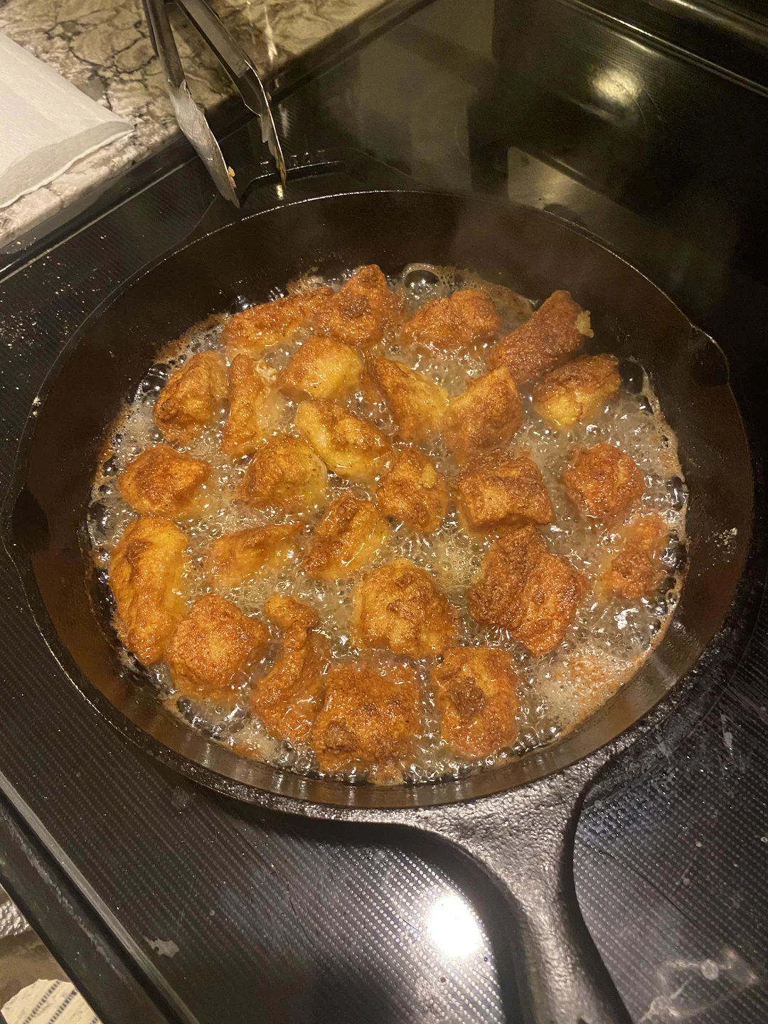 Homemade chicken nuggets in the cast iron 😛 (directions in comment) | Scrolller