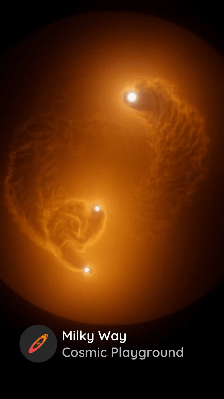 A Triple Star System In Cosmic Cocoon | Scrolller