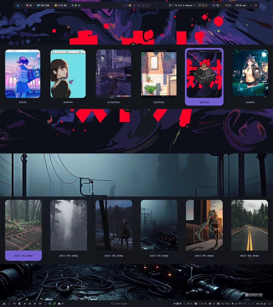 [BSPWM] Updated rofi launchers | Scrolller