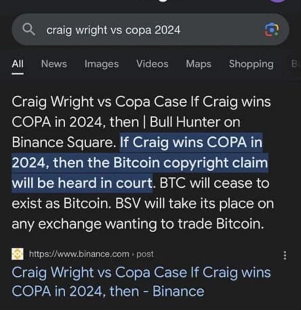 What’s everyone’s thoughts on the COPA vs Wright case? | Scrolller