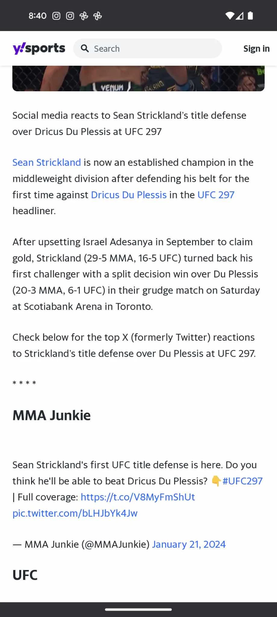 Someone at Yahoo Sports Didn't Actually Watch the Main Event | Scrolller