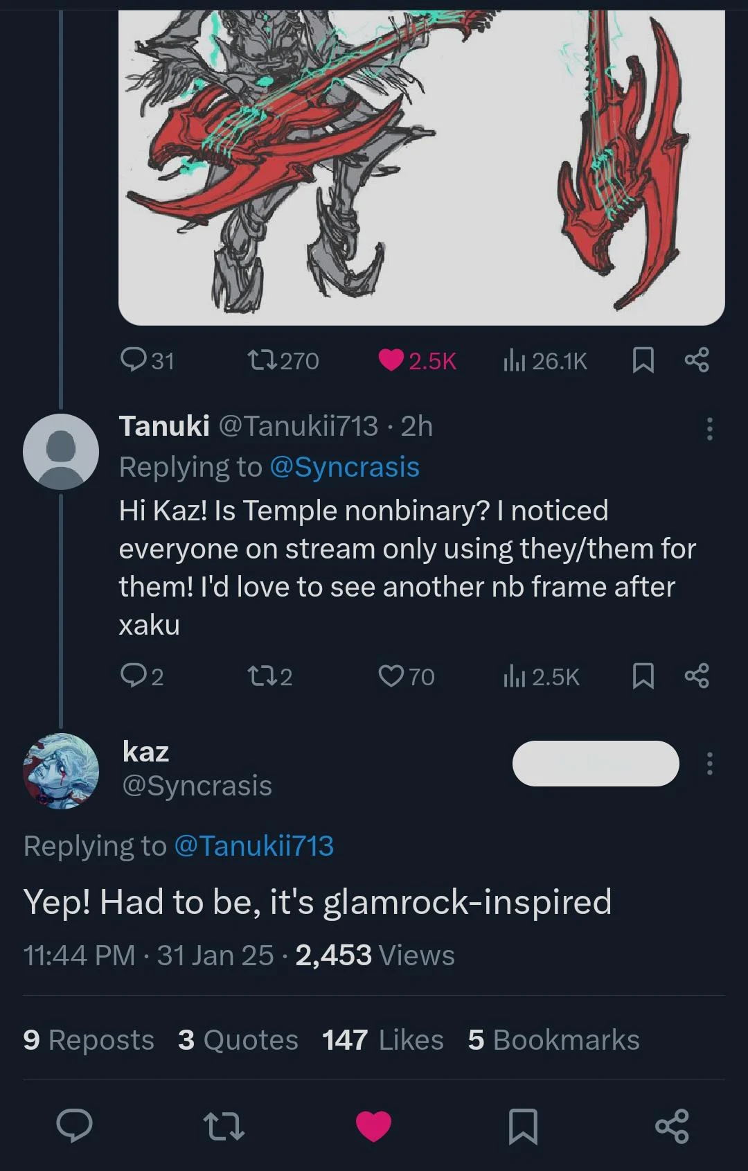 New Warframe,Temple,confirmed to be non-binary. | Scrolller