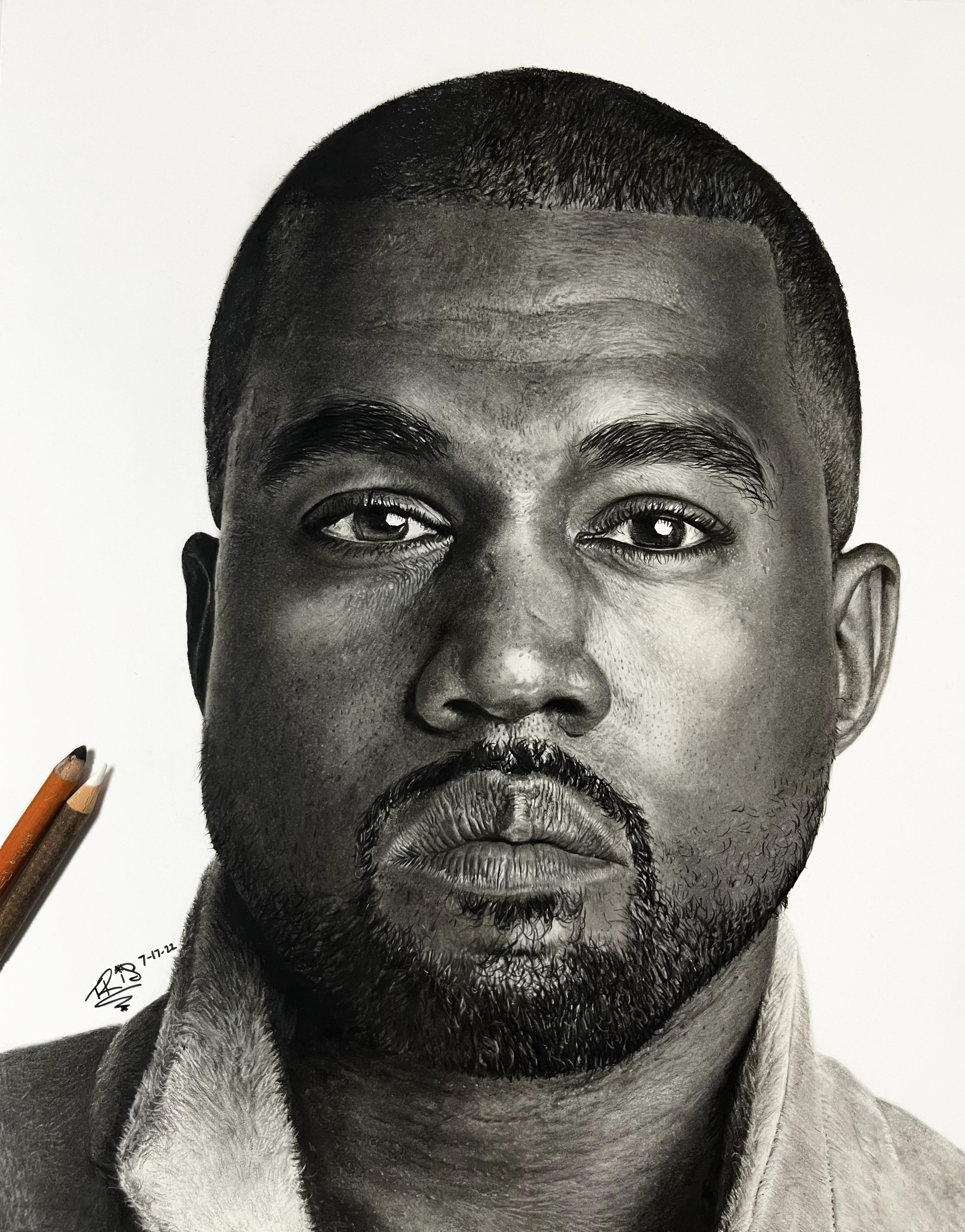 Discover more like Kanye: Finally finished my Kanye West drawing 🏾 and ...