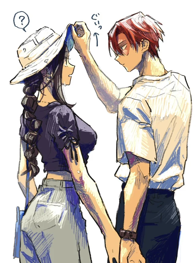 Todoroki and Momo by @honwaka_zz | Scrolller