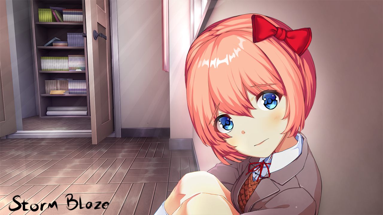 Reading Manga with Sayori! (Commissioned by eagleluvslife) | Scrolller