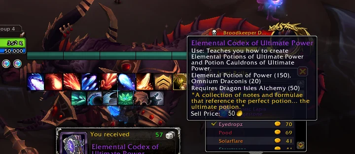 I PUGGED HEROIC AND WON THE PATTERN! I now have all the alchemy patterns for dragonflight ...