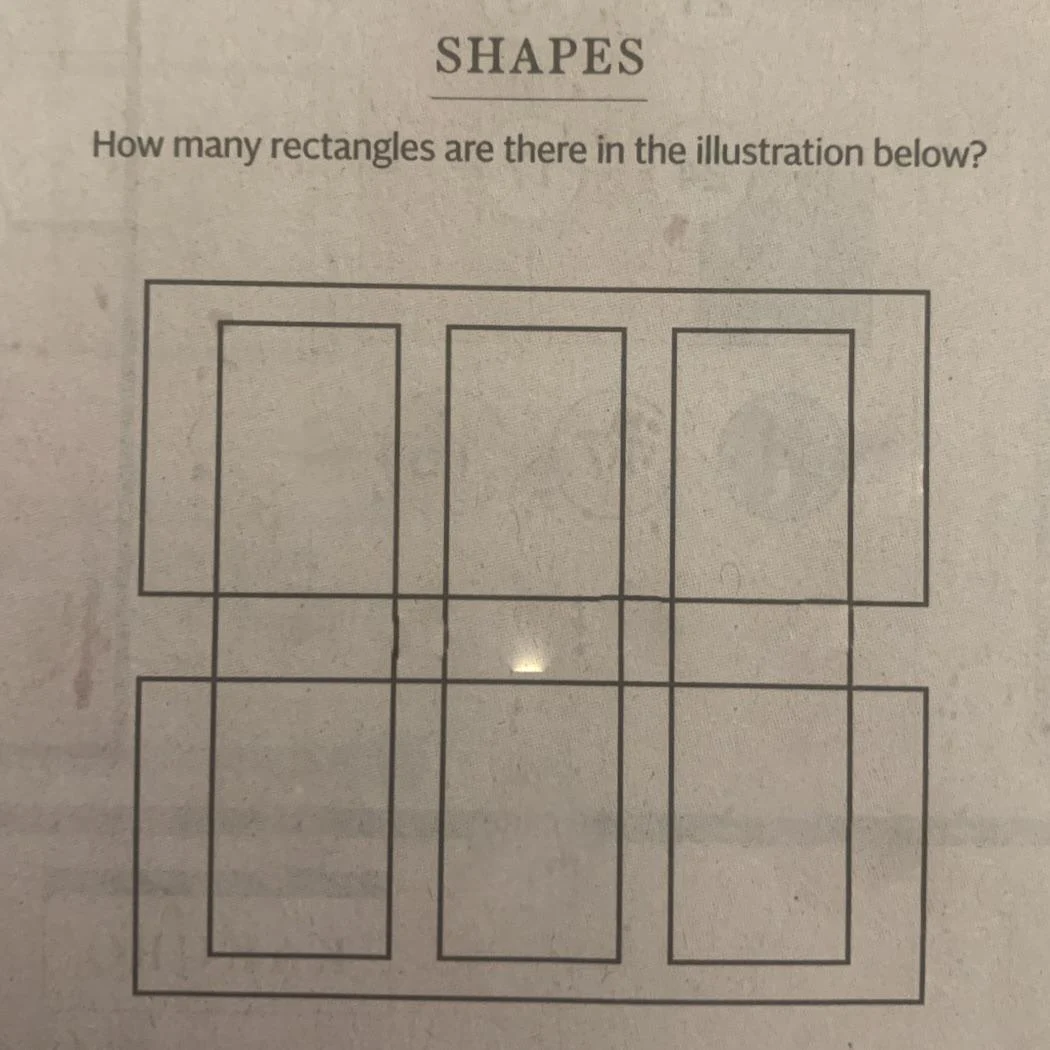 How many rectangles are there in the illustration below? And how do you work them out? | Scrolller