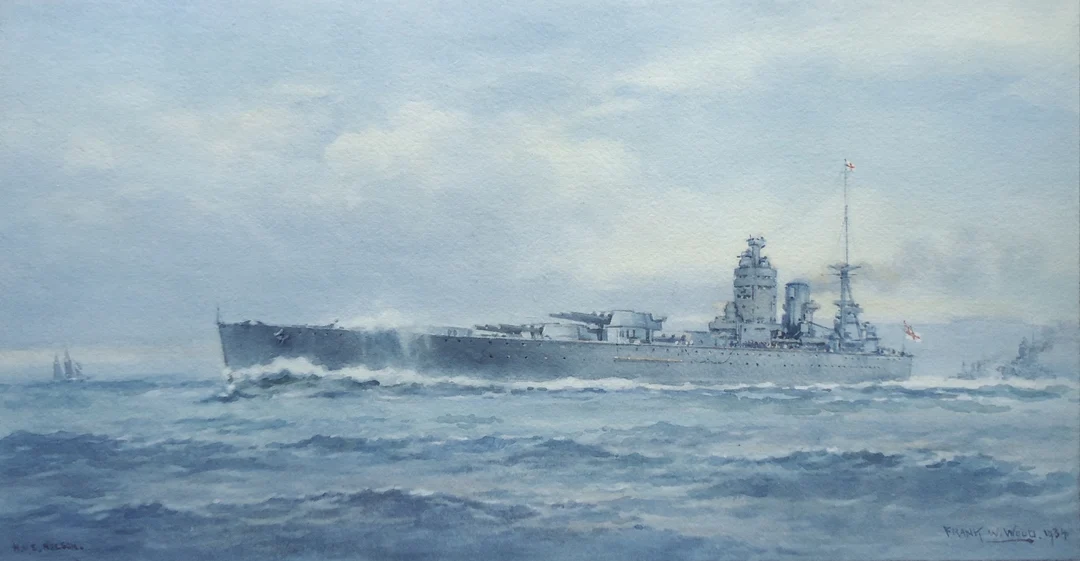HMS Nelson, 1934; by Frank Watson Wood | Scrolller