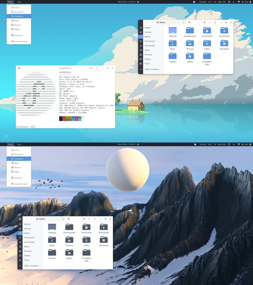 [GNOME] clouds & mountains | Scrolller
