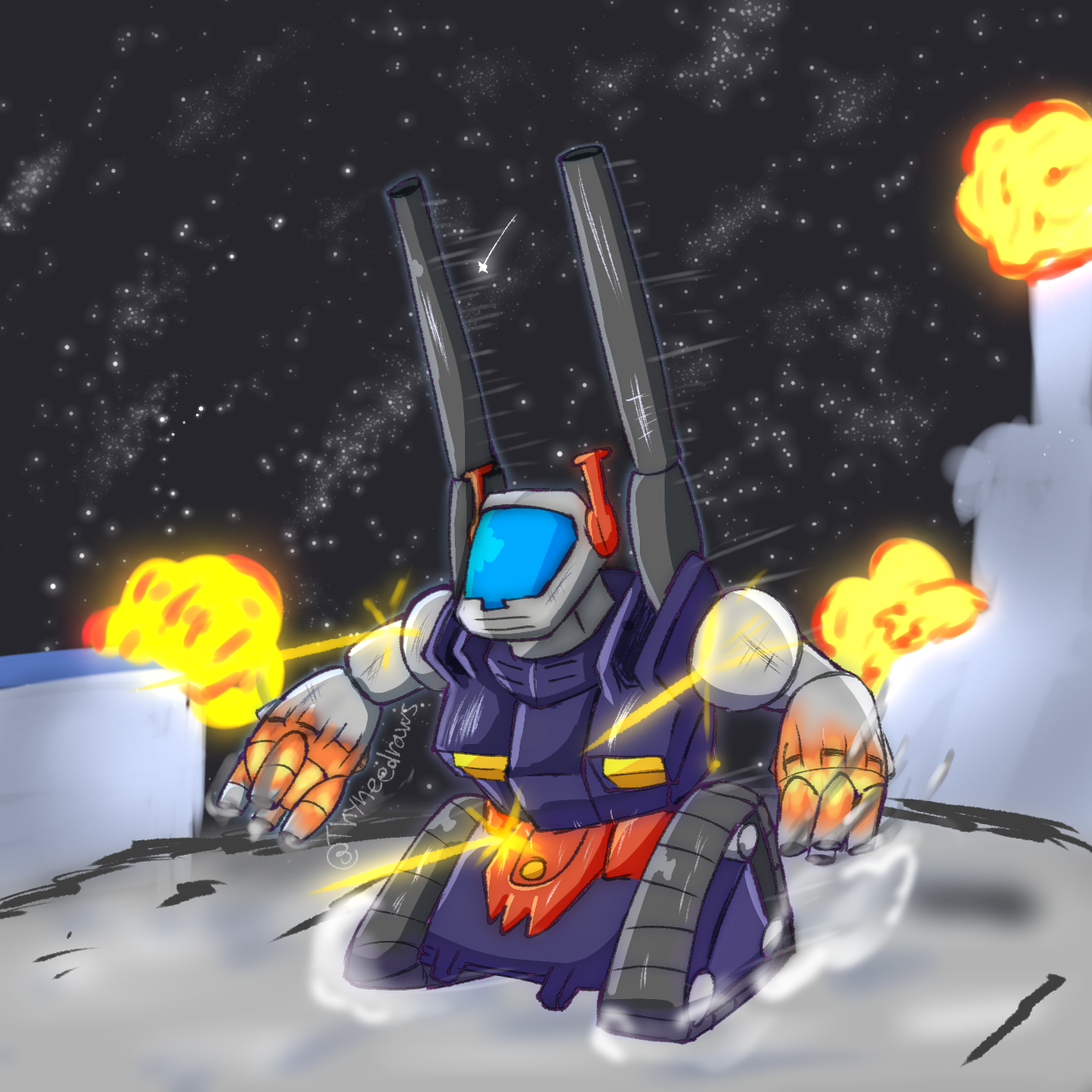 Guntank dashing through the battlefield. | Scrolller