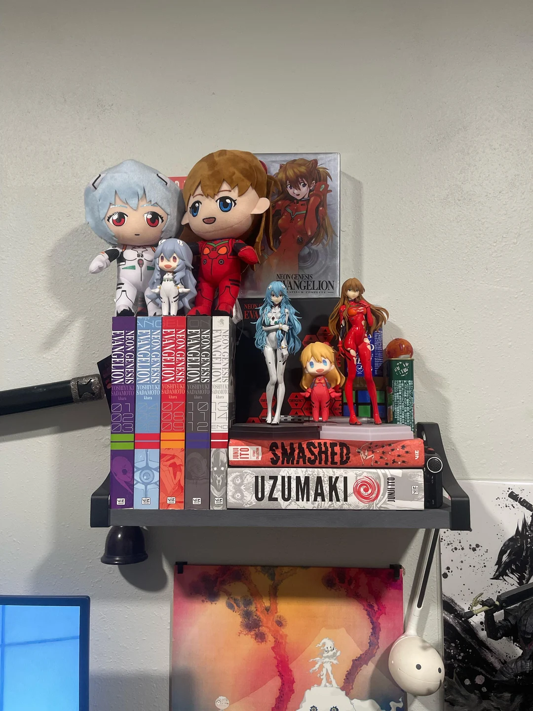 My little Evangelion shelf | Scrolller