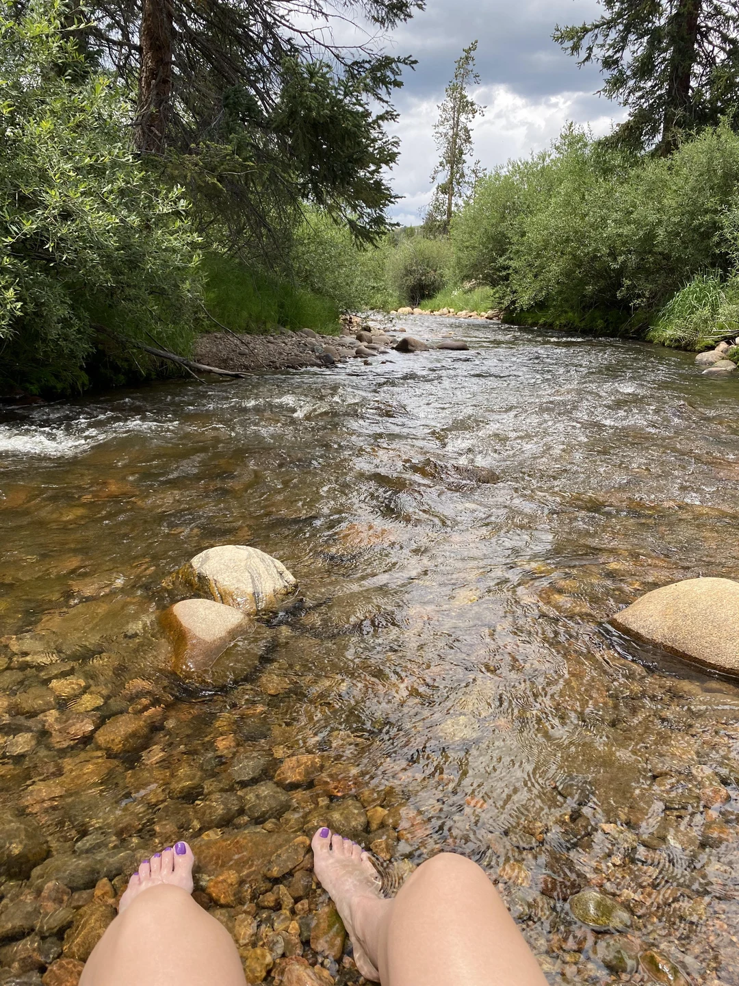 Cooling off at the stream somewhere in beautiful Colorado :) | Scrolller
