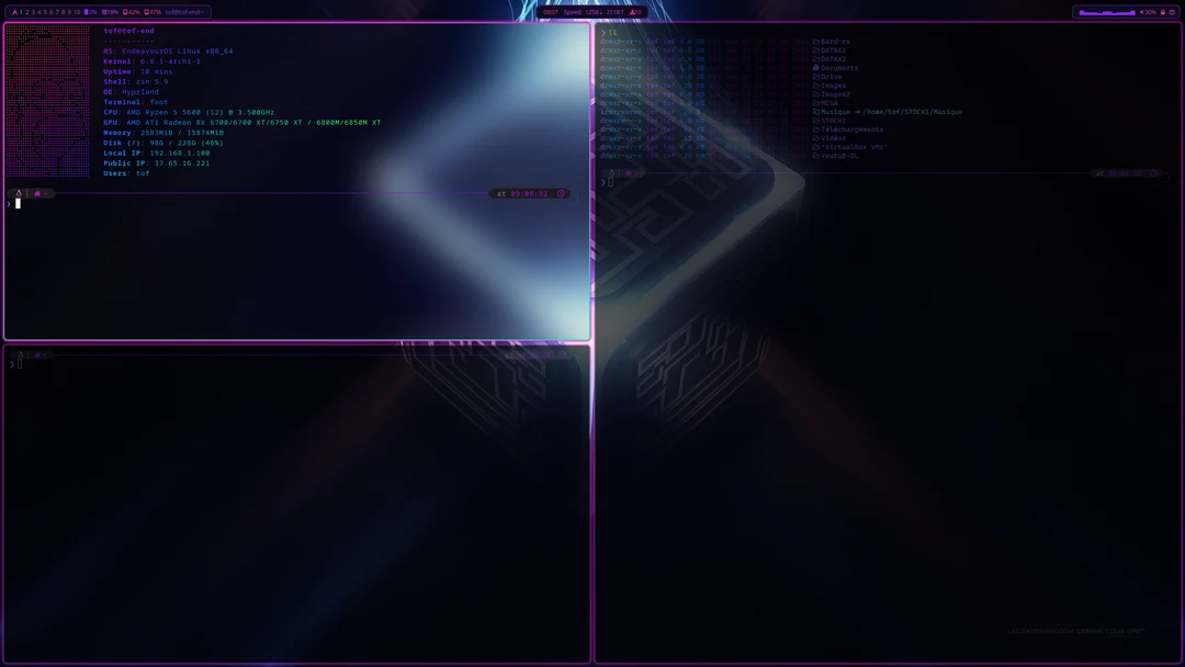 [hyprland] waybar on endeavour. | Scrolller