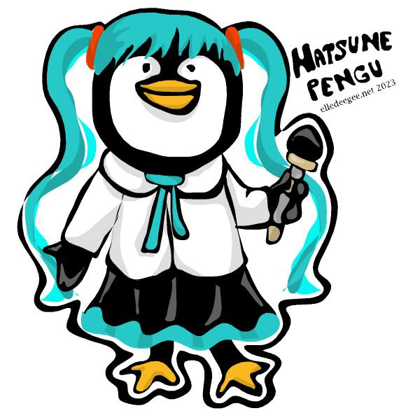 Hatsune Pengu - Digital Antarctic Pengaloid | Scrolller