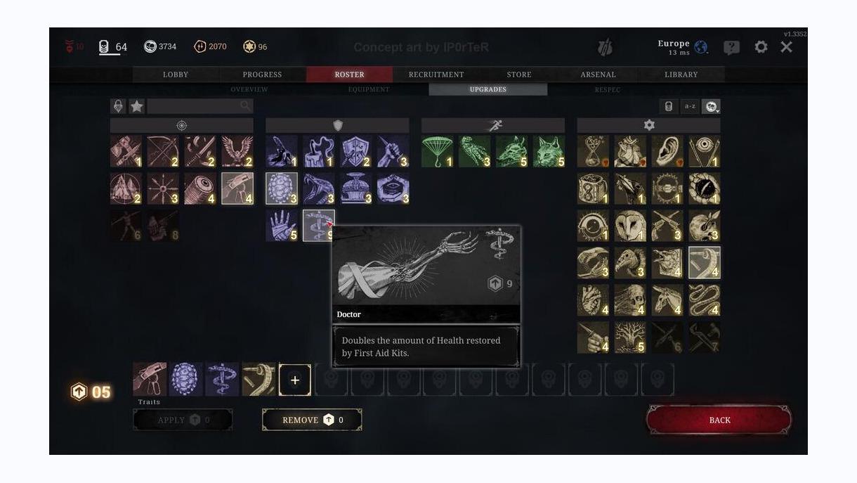 UI CONCEPT AGT Upgrade/Trait overview menu | Scrolller