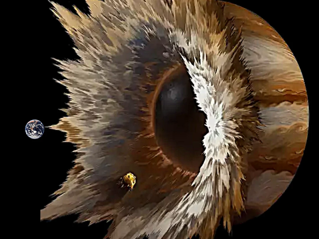 I did a size comparison of the Serious Sneeze to Earth. | Scrolller