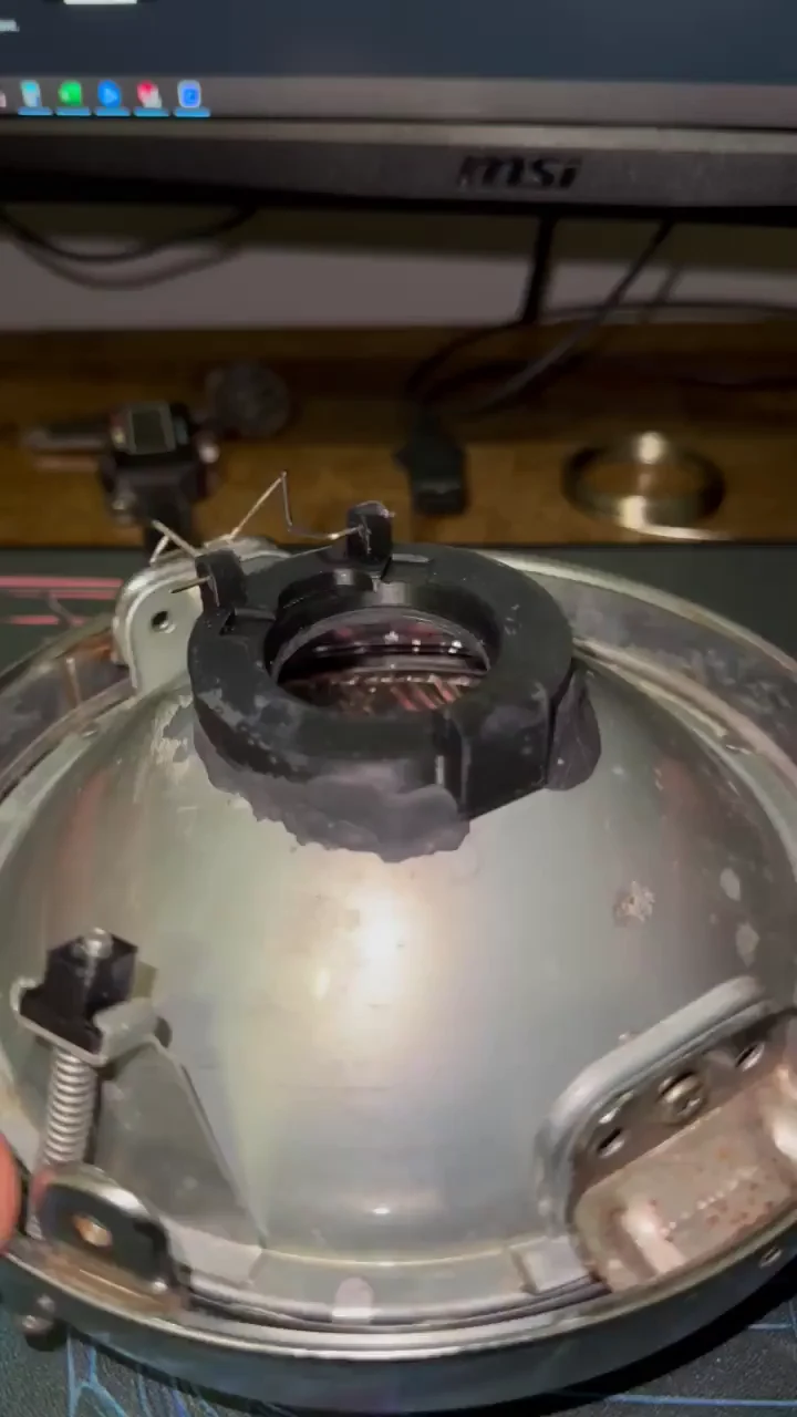 Mount to convert an old sealed beam headlight (that I can’t buy anymore) to a modern H4 LED ...