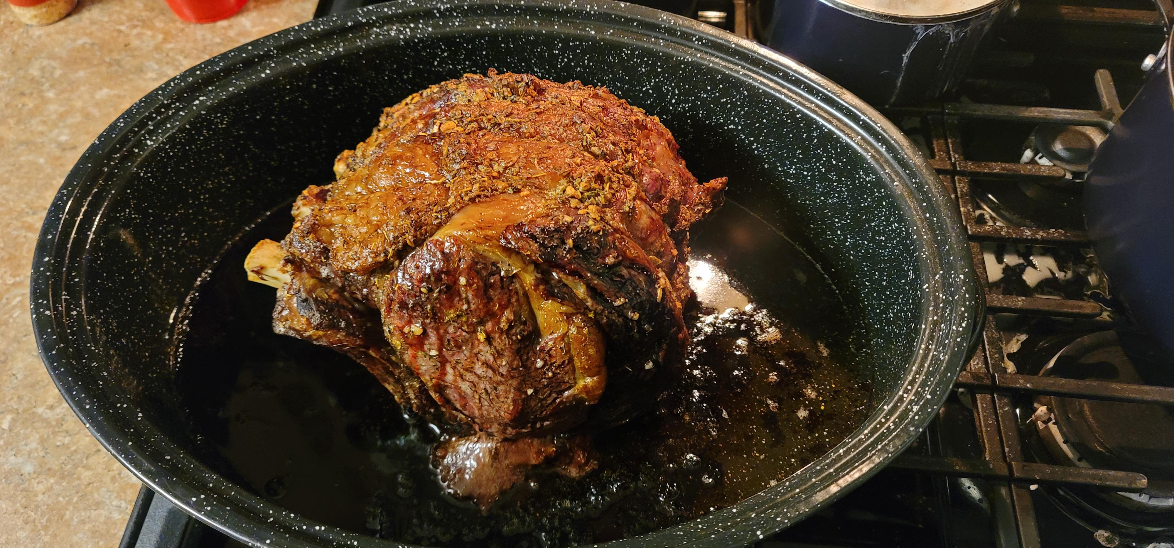 [OC] first ever attempt at a prime rib roast turned out beautifully | Scrolller
