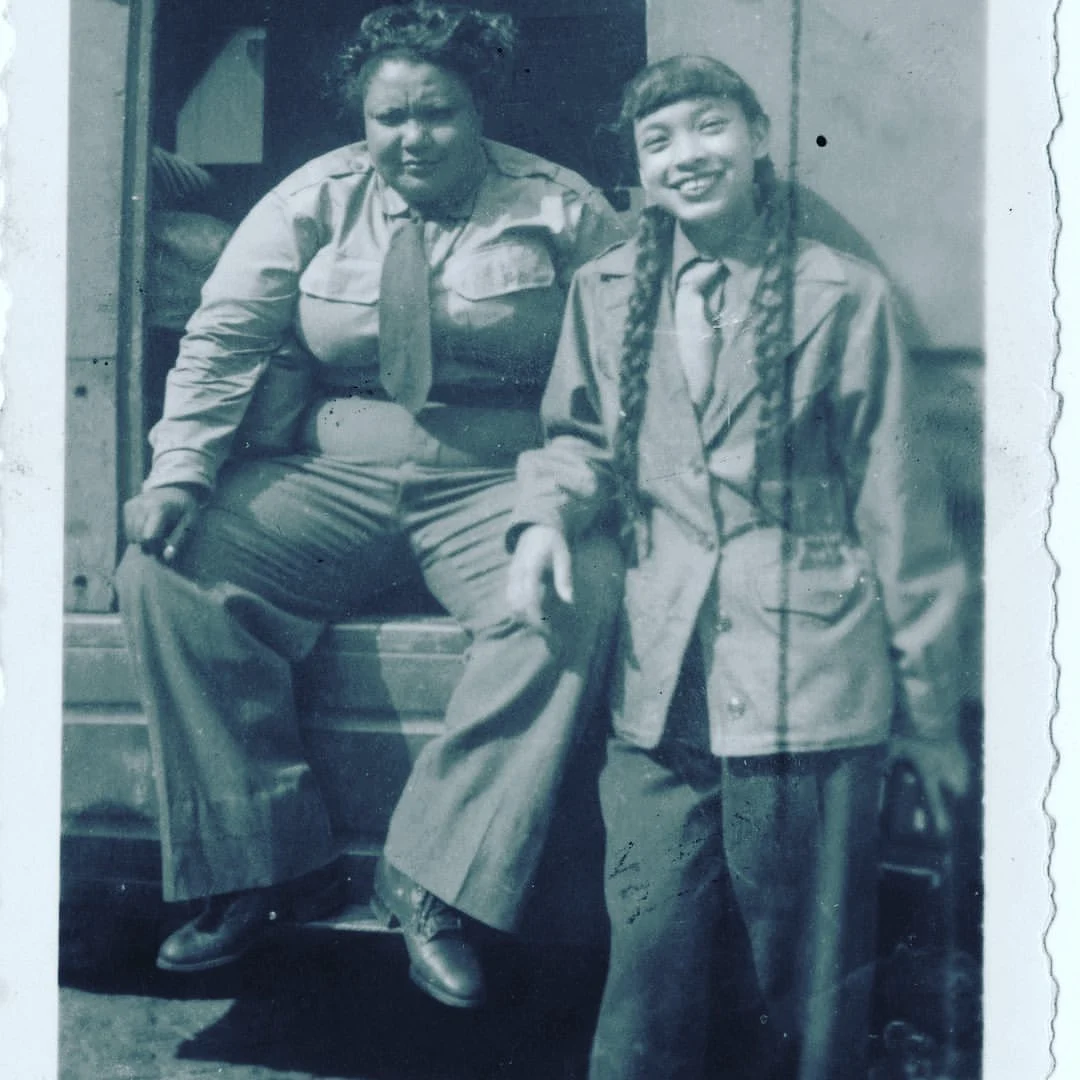 Trumpeter Ernestine ‘Tiny’ Davis and saxophonist Willie Mae ‘Rabbit’ Wong traveling with the ...