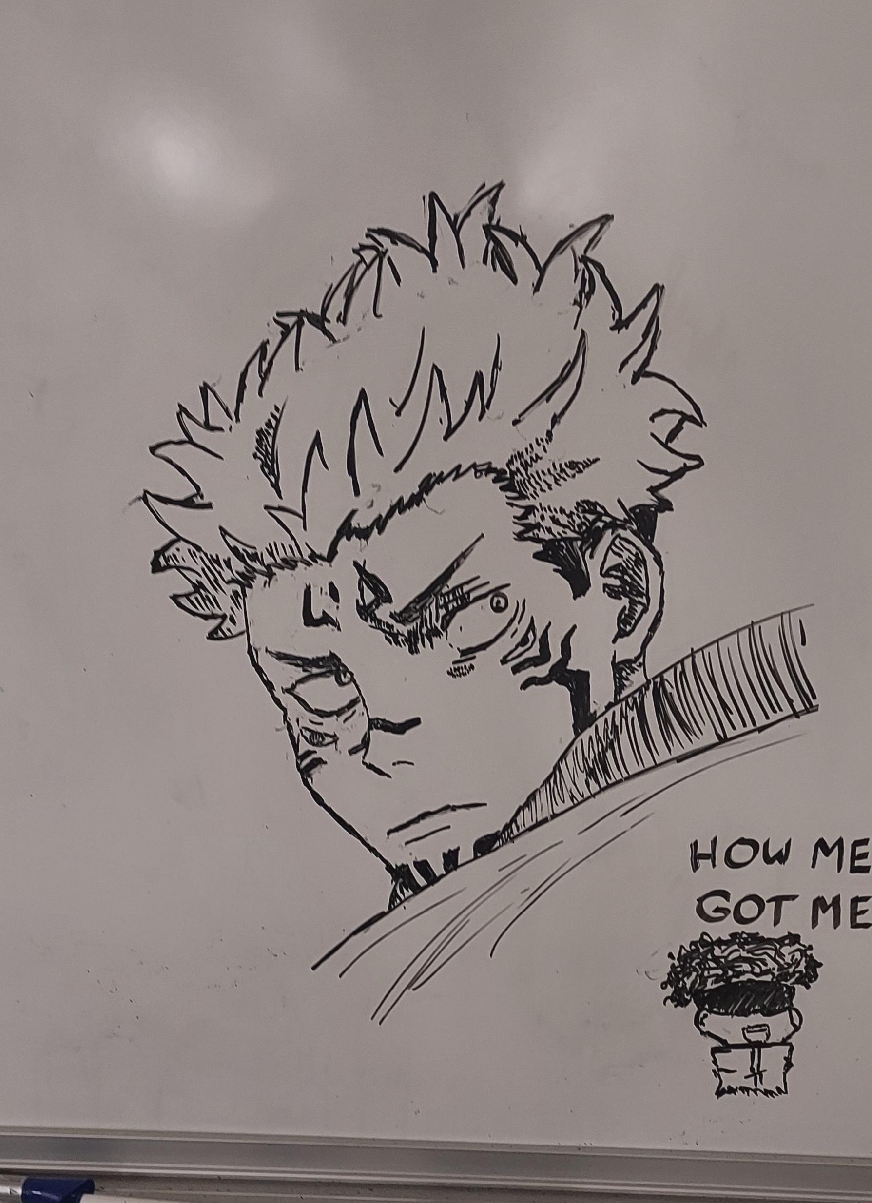 Drew on the whiteboard after class | Scrolller