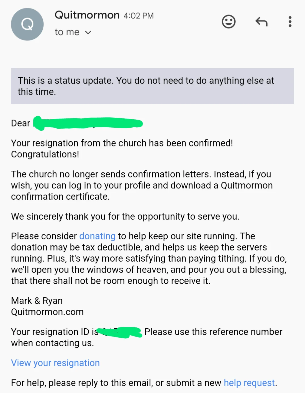 No more confirmation letters? | Scrolller