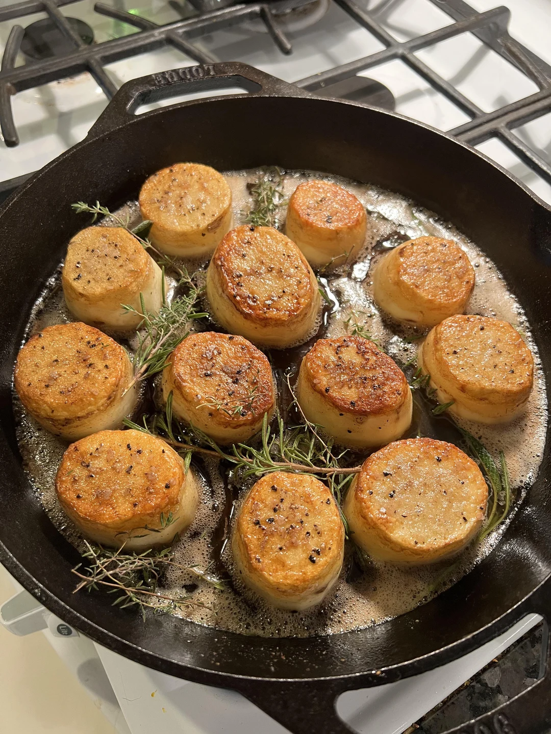 Lodge 10” - first time making fondant potatoes | Scrolller